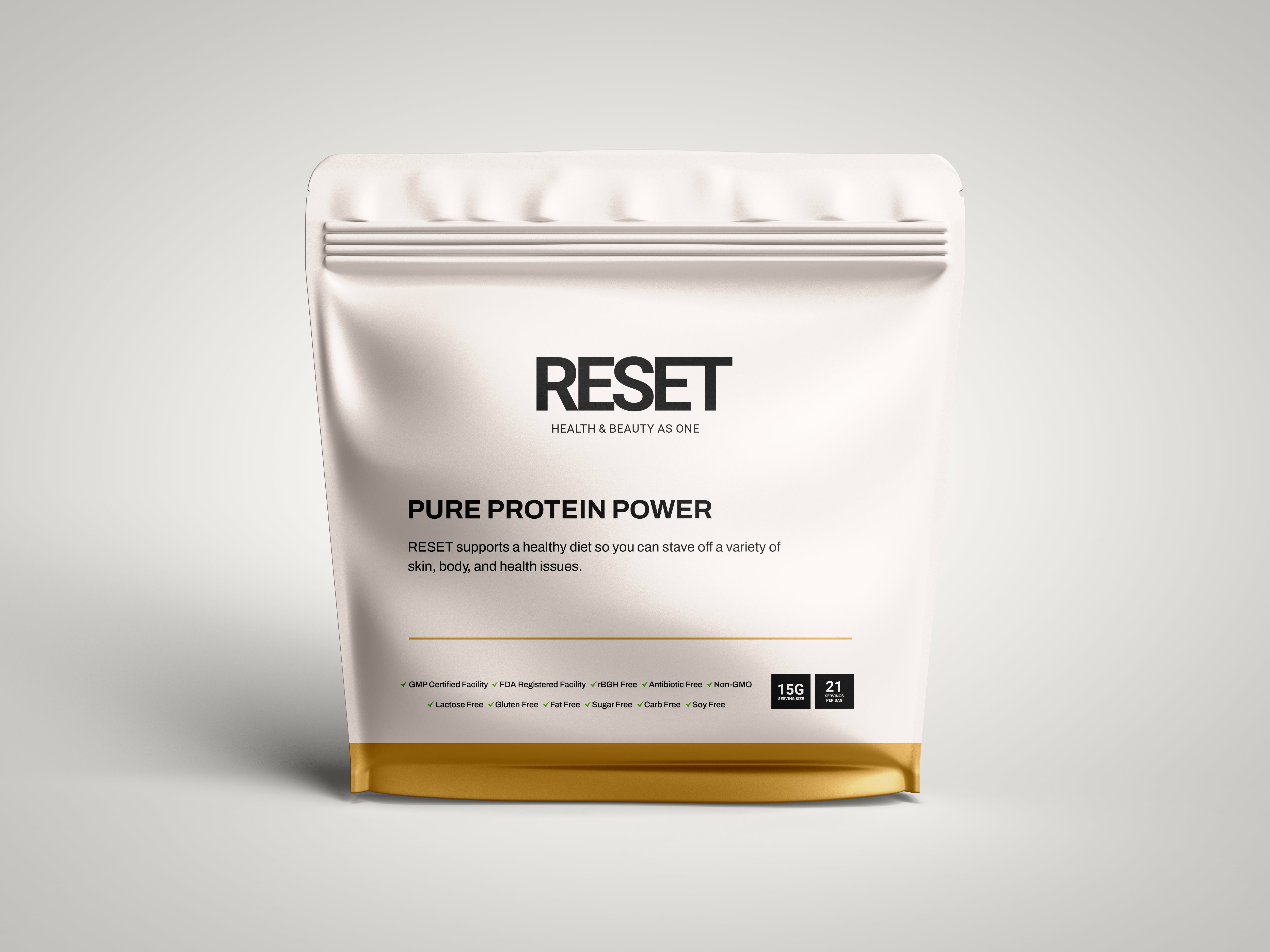 Reset Health Pure Whey Protein Powder - Only 2 Ingredients | Non-GMO ...